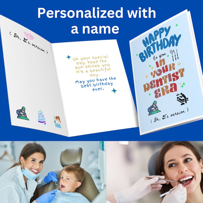 Dentist Birthday Cards Personalized Dentist Gifts for Dentist Funny ...