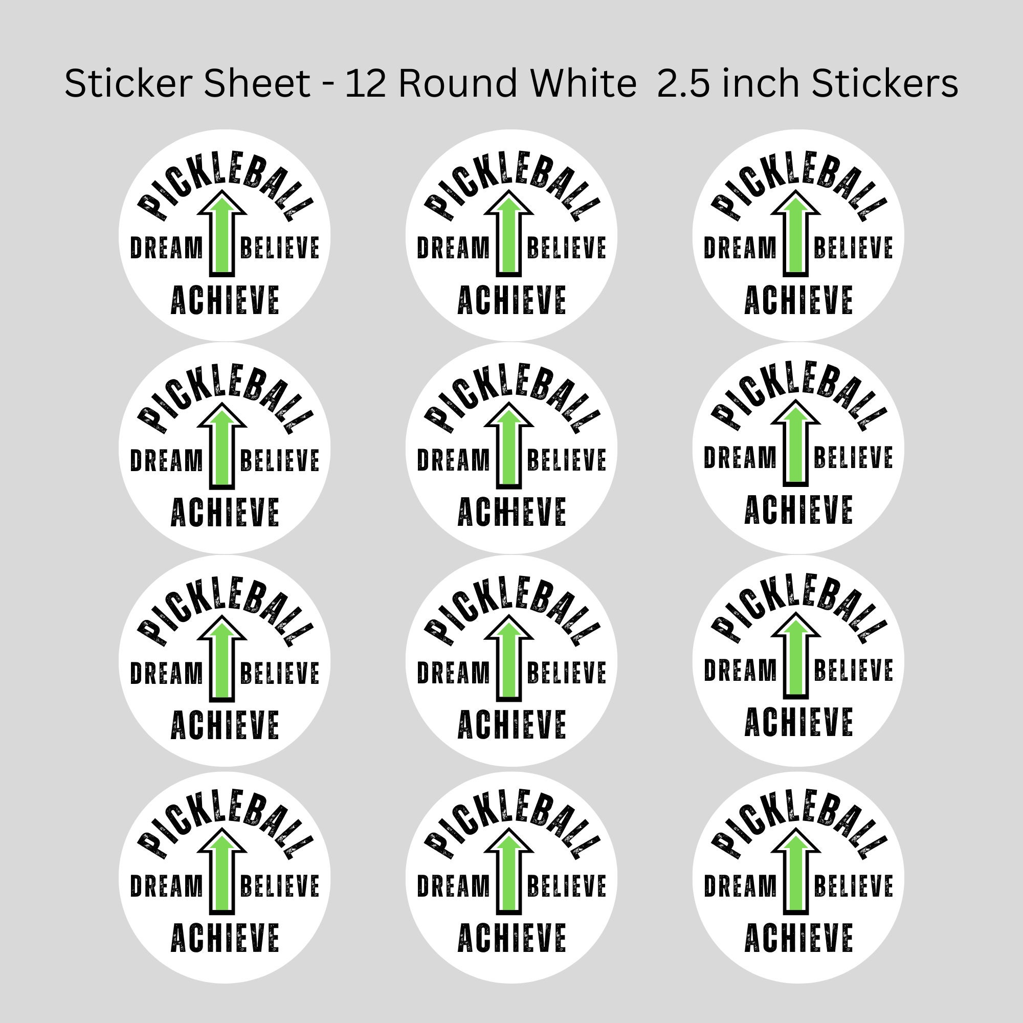 Pickleball Stickers| Pickleball Laptop Stickers| Indoor Only| Round 2.5 ...