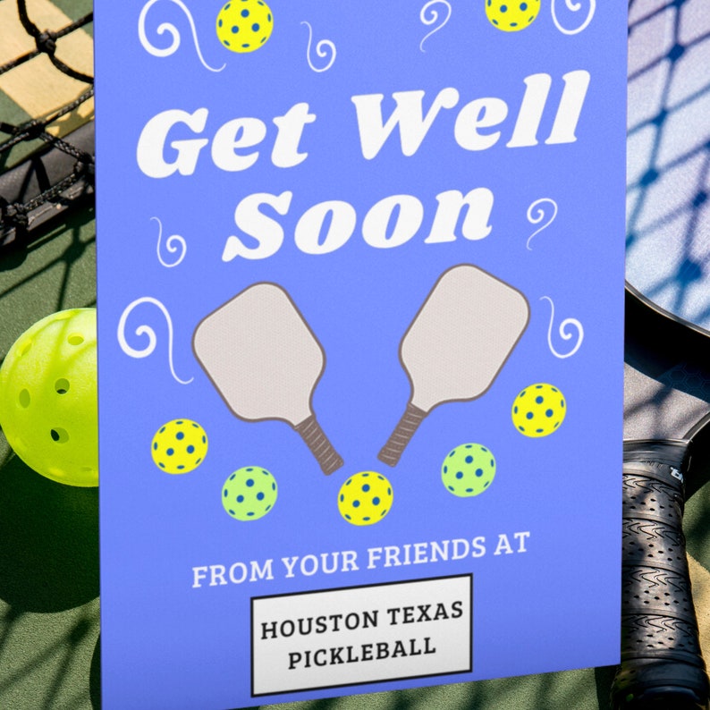 Pickleball Get Well Card Pickleball Gifts for Pickleball Gifts for Her ...