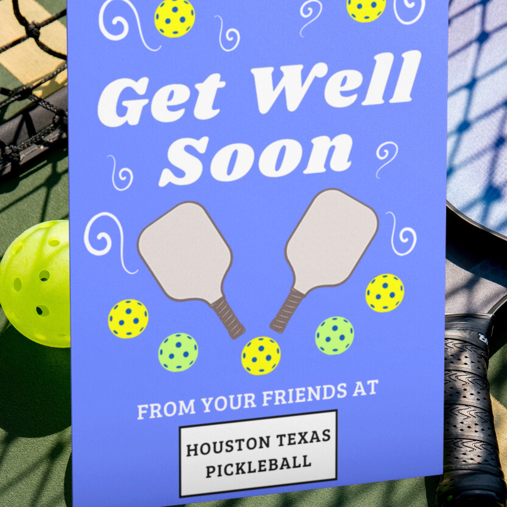 Pickleball Get Well Card Pickleball Gifts for Pickleball Gifts for Her ...