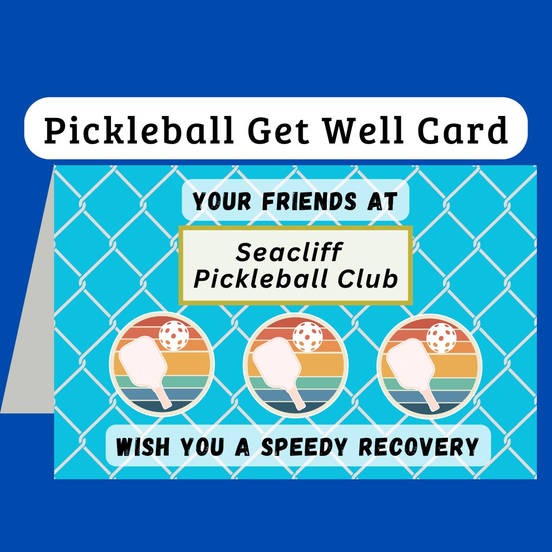 Pickleball Get Well Card Pickleball Gifts for Pickleball Gifts for Her ...