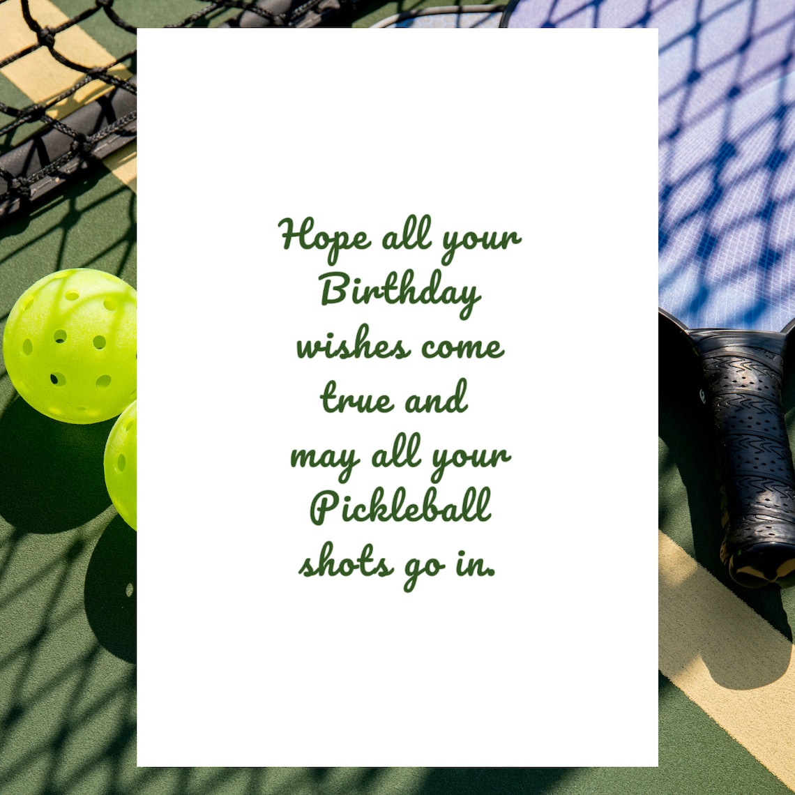 Pickleball Birthday Card Pickleball Gift for Pickleball Player ...