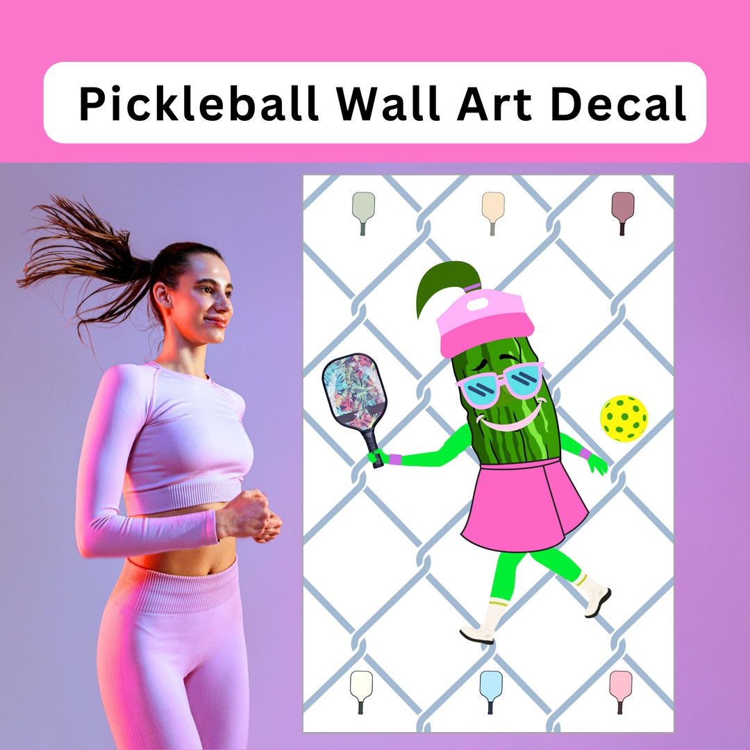 Pickleball Wall Art Decals Pink Gifts for Her Gifts for Pickleball ...