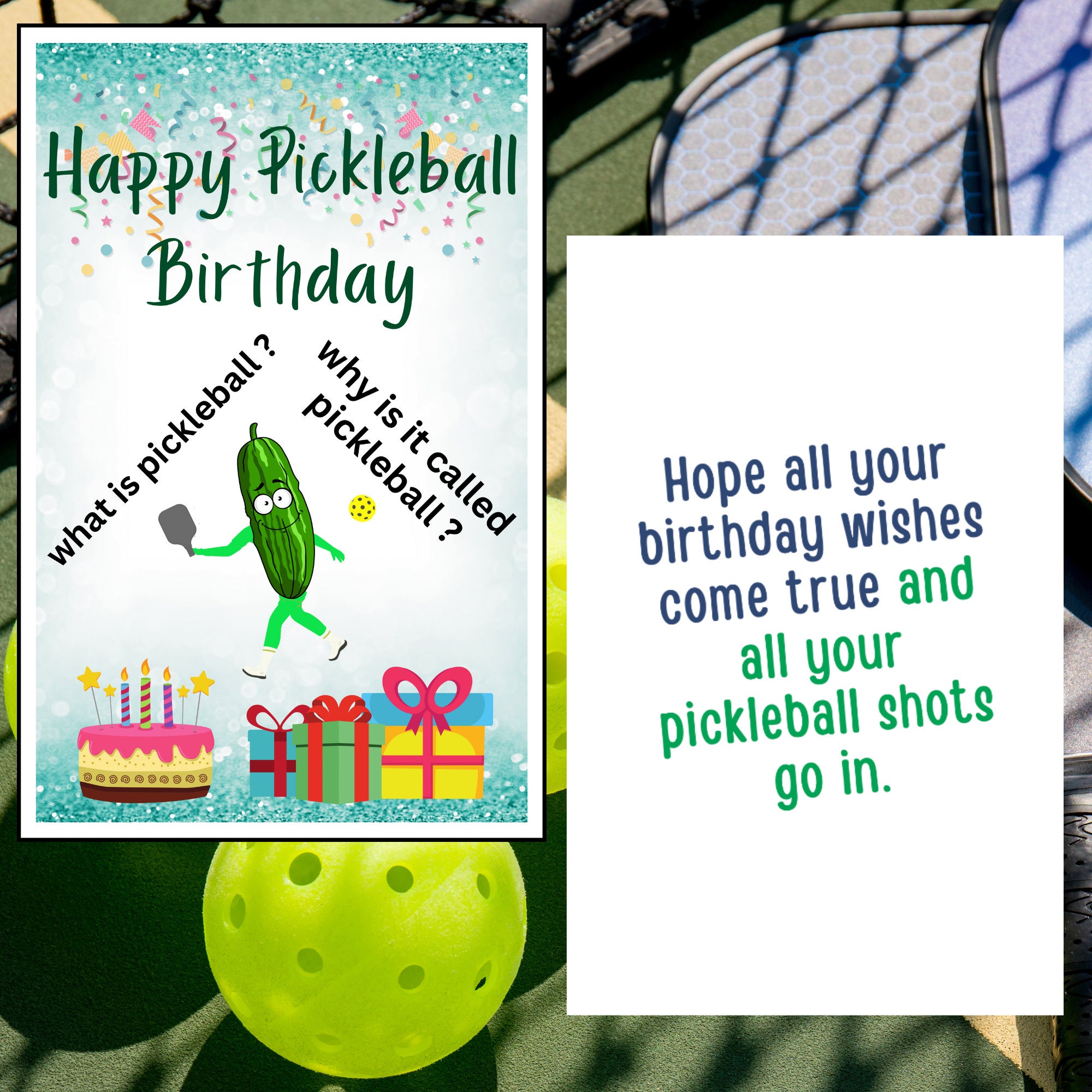 Pickleball Birthday Card Pickleball Gift for Pickleball Player - Etsy