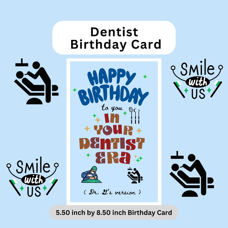 Dentist Birthday Cards Personalized Dentist Gifts for Dentist Funny ...