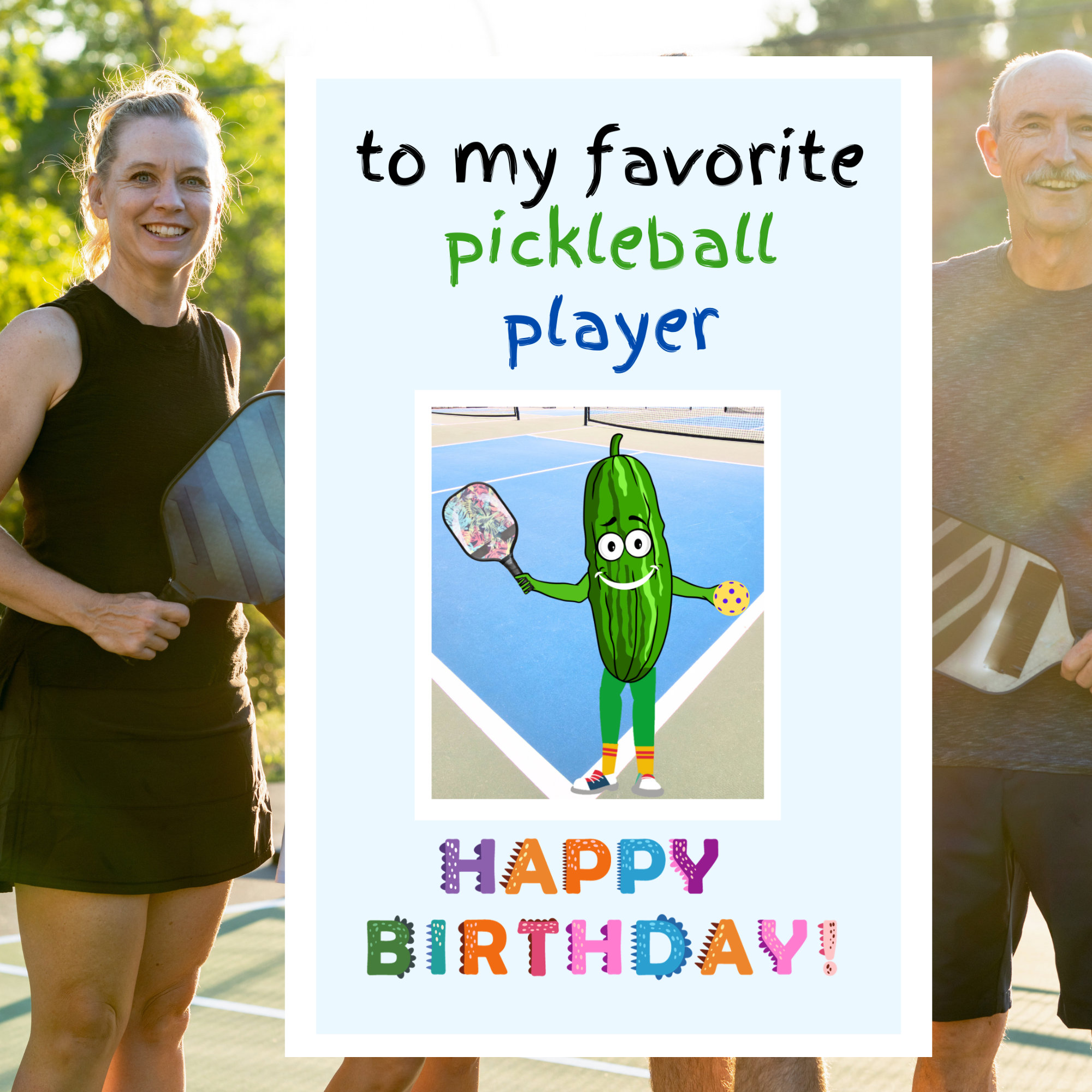 Pickleball Birthday Card Pickleball Gifts for Pickleball Playing ...