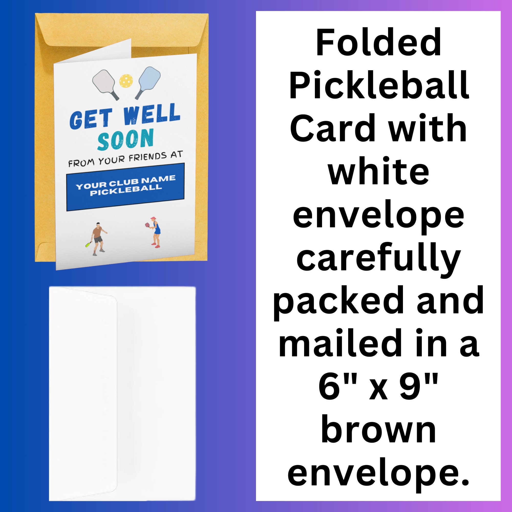 Pickleball Get Well Card Pickleball Gifts for Pickleball Gifts for Her ...