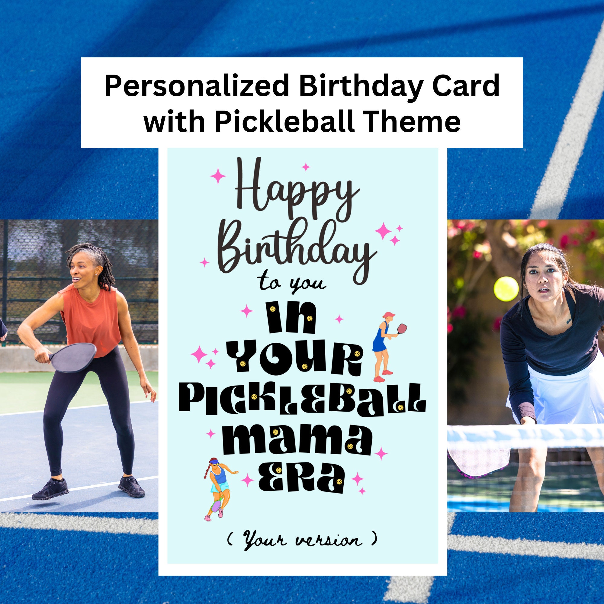 Pickleball Birthday Card Custom Personalized Pickleball Gifts - Etsy