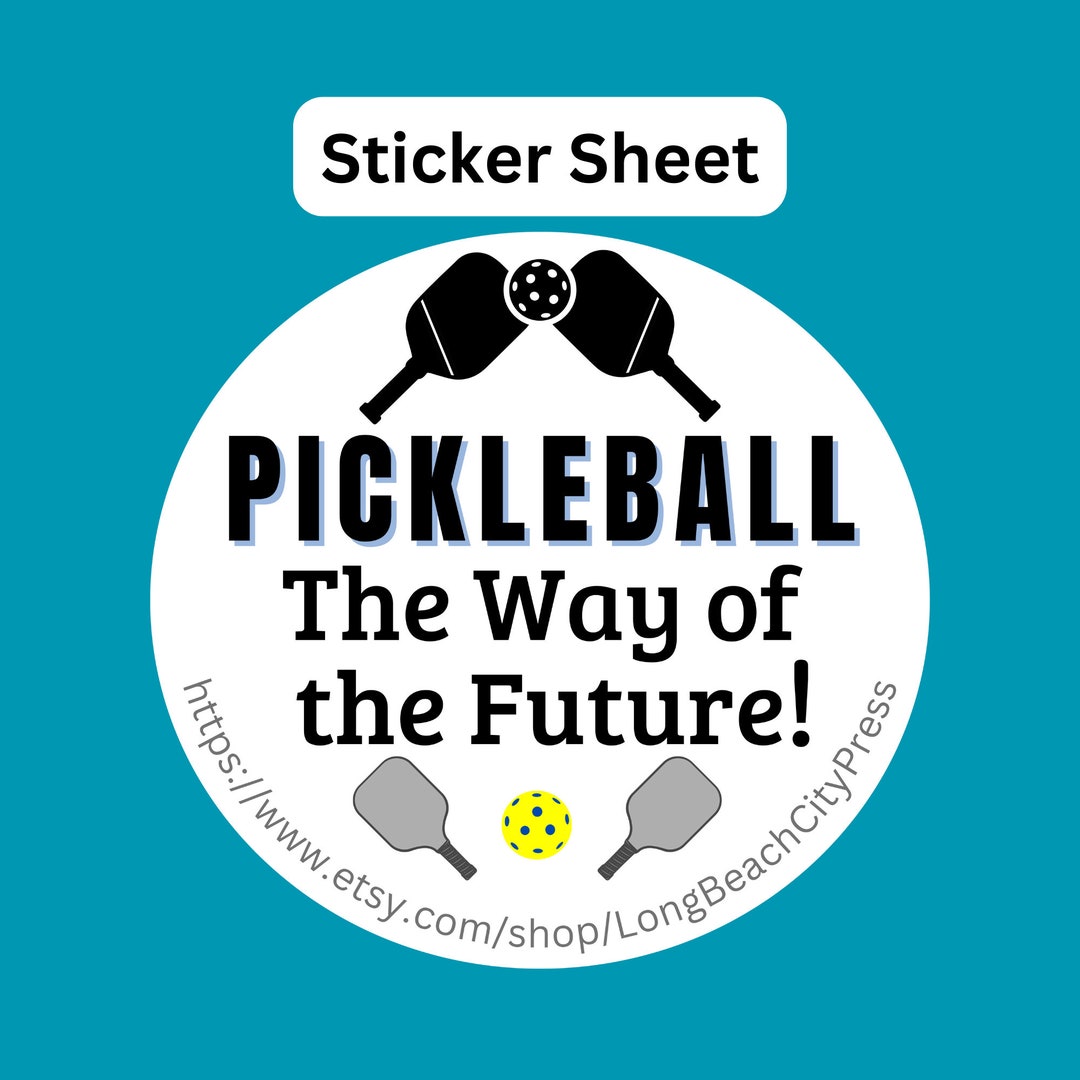 Pickleball Stickers Pickleball Laptop Phone Stickers Sticker Sheet for ...
