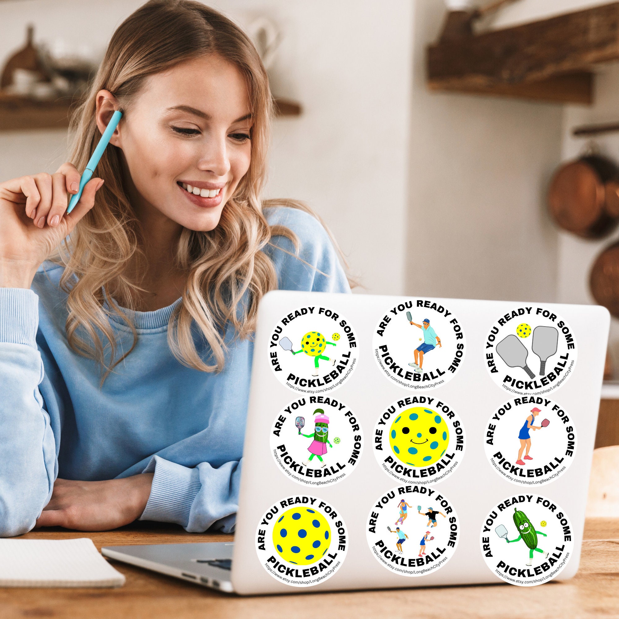 Pickleball Stickers Pickleball Laptop Phone Stickers Sticker Sheet for ...