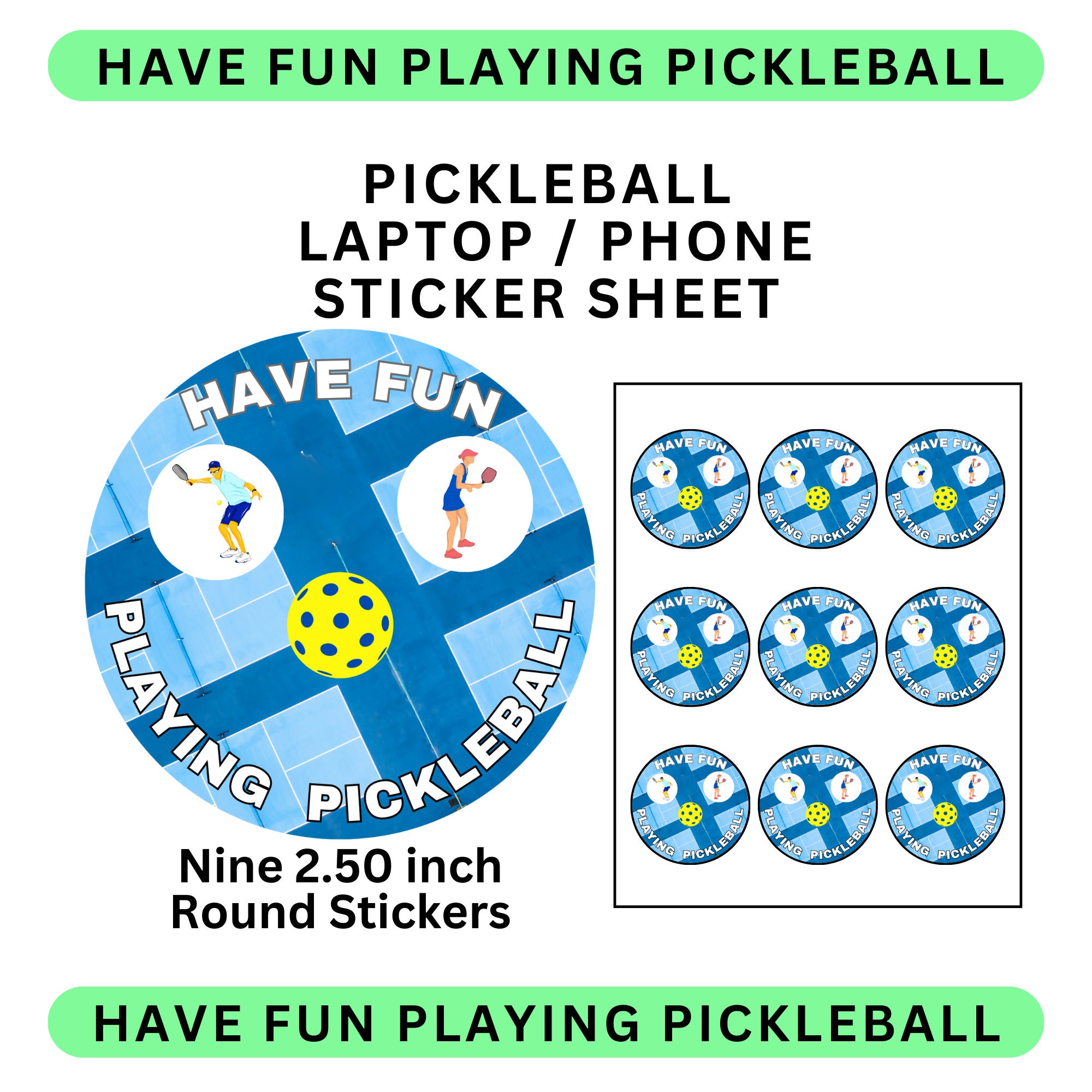 Pickleball Stickers Pickleball Laptop Stickers Phone Stickers Sticker ...