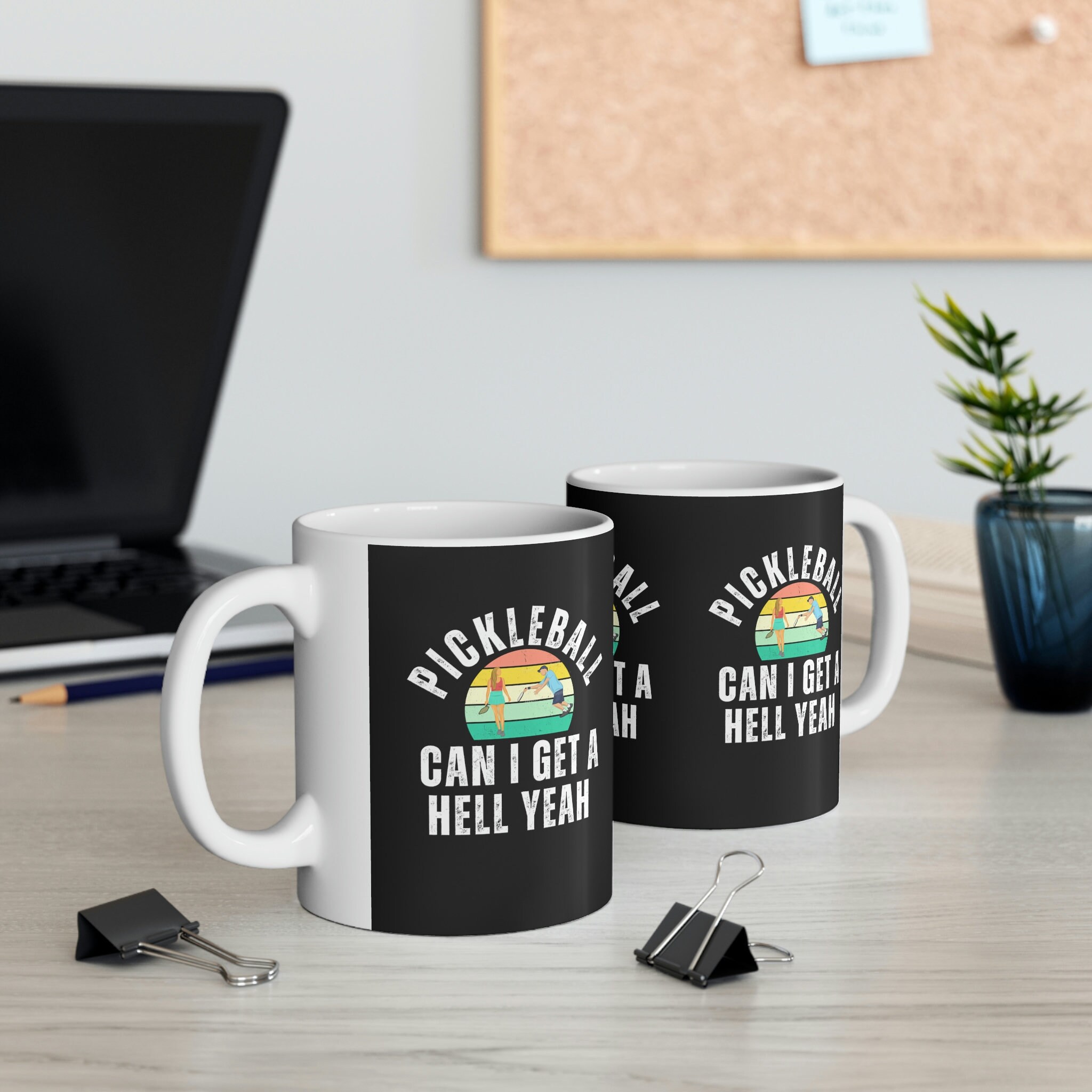 Pickleball Mug. Can I Get a Hell Yeah, Funny Pickleball Ceramic Mug ...