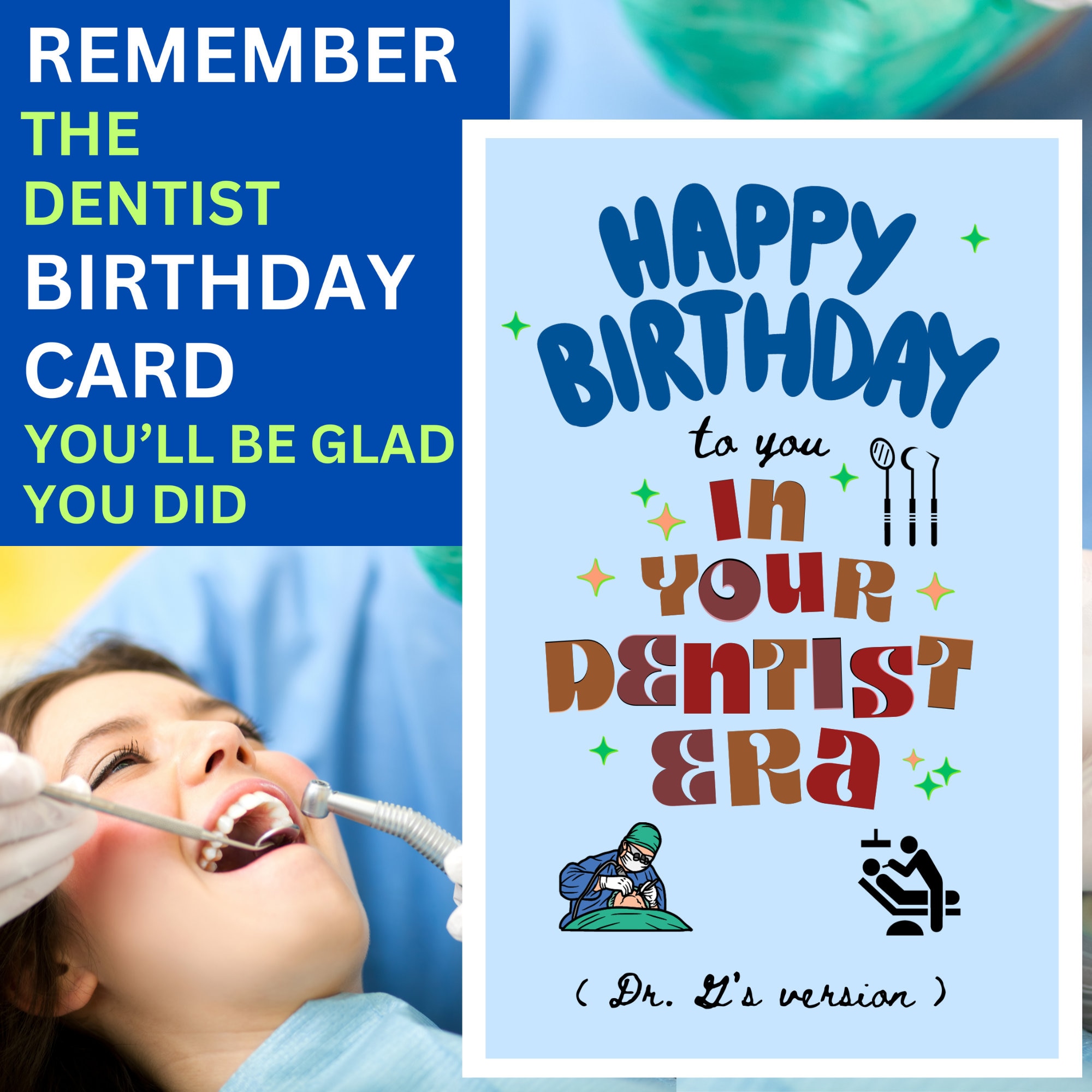 Dentist Birthday Cards Personalized Dentist Gifts for Dentist Funny ...