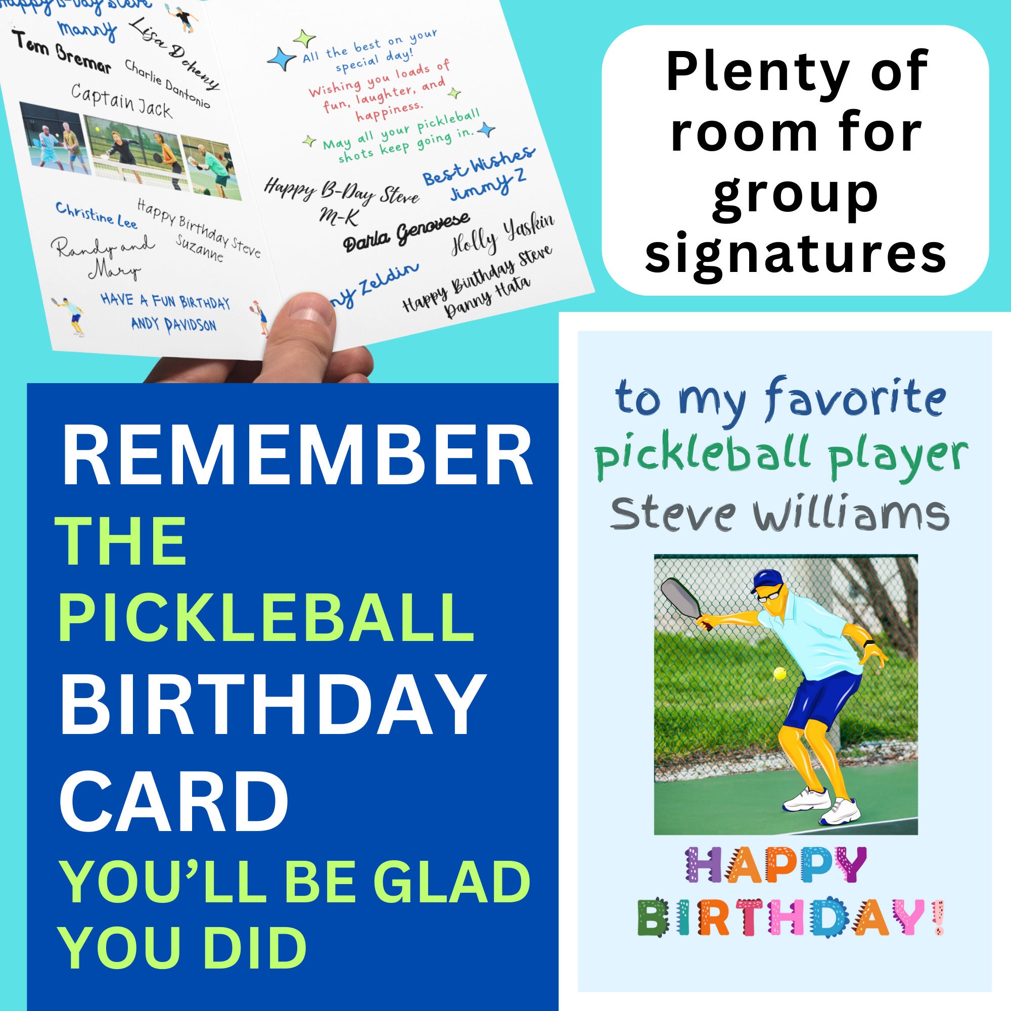 Pickleball Card Personalized Custom Pickleball Gifts for Pickleball ...