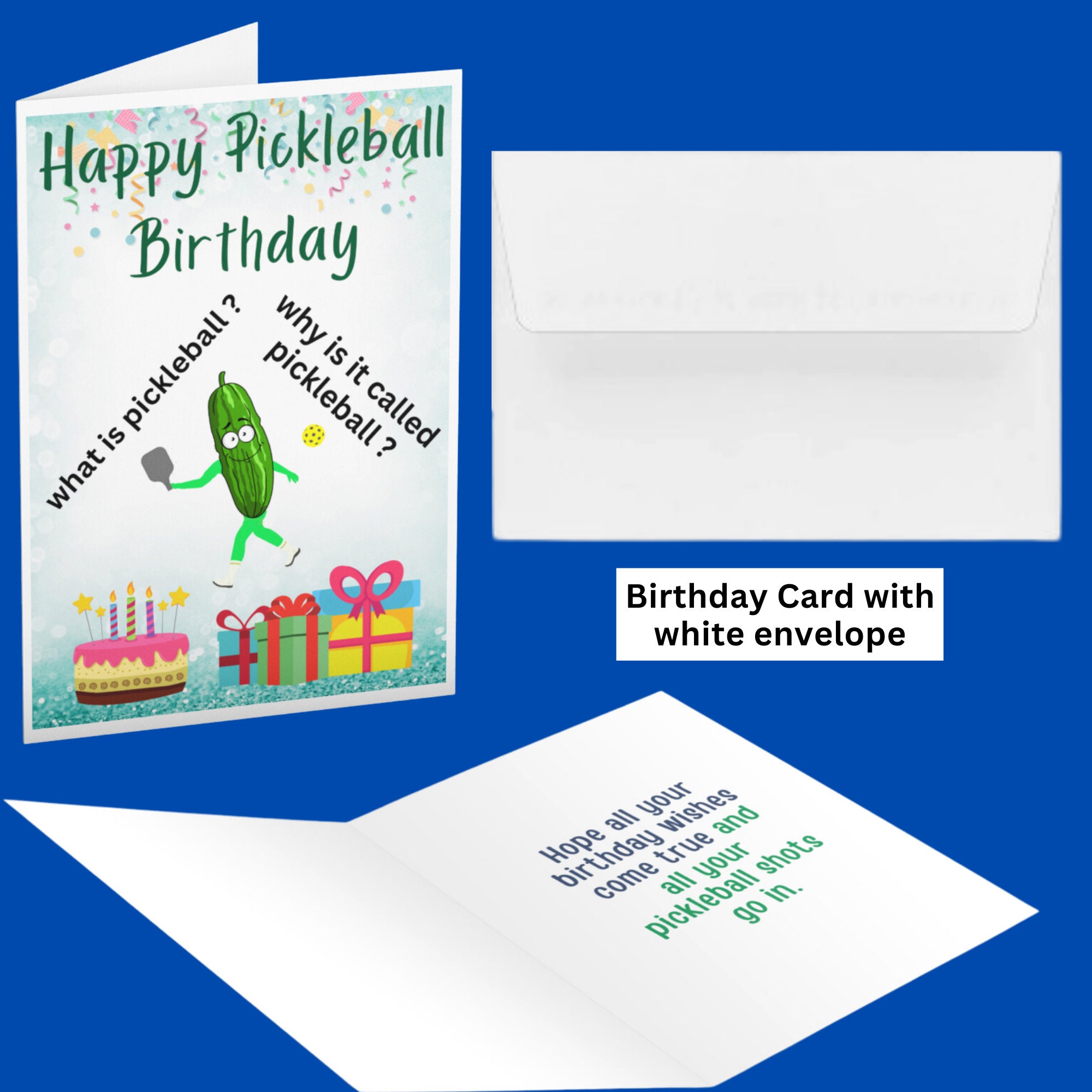 Pickleball Birthday Card Pickleball Gift for Pickleball Player ...