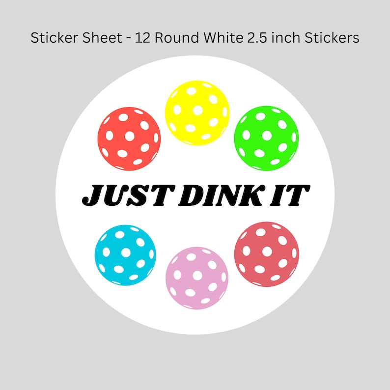 Pickleball Stickers | Pickleball Laptop Stickers| Indoor Only| Round 2. ...