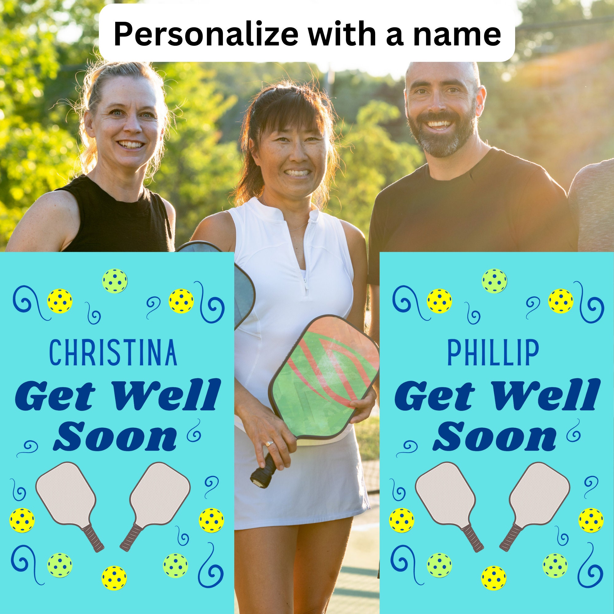 Pickleball Get Well Card Pickleball Gifts for Pickleball Gifts for Her ...