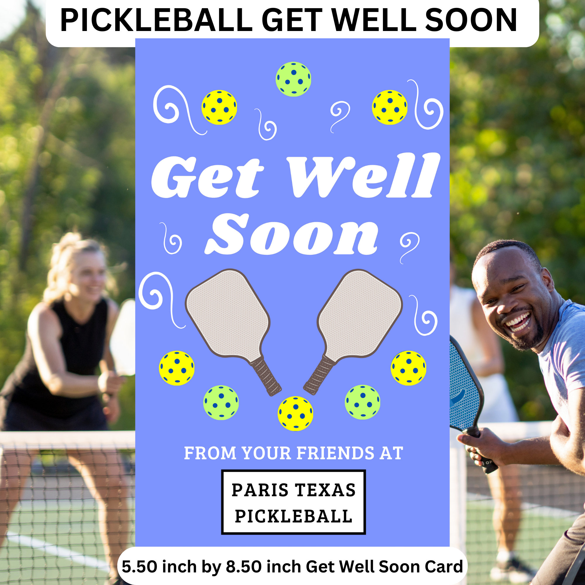 Pickleball Get Well Card Pickleball Gifts for Pickleball Gifts for Her ...