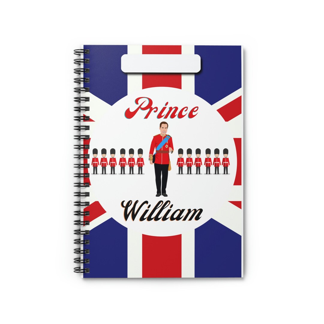 Prince William Notebook | Gift for Prince William | Prince William Gift ...