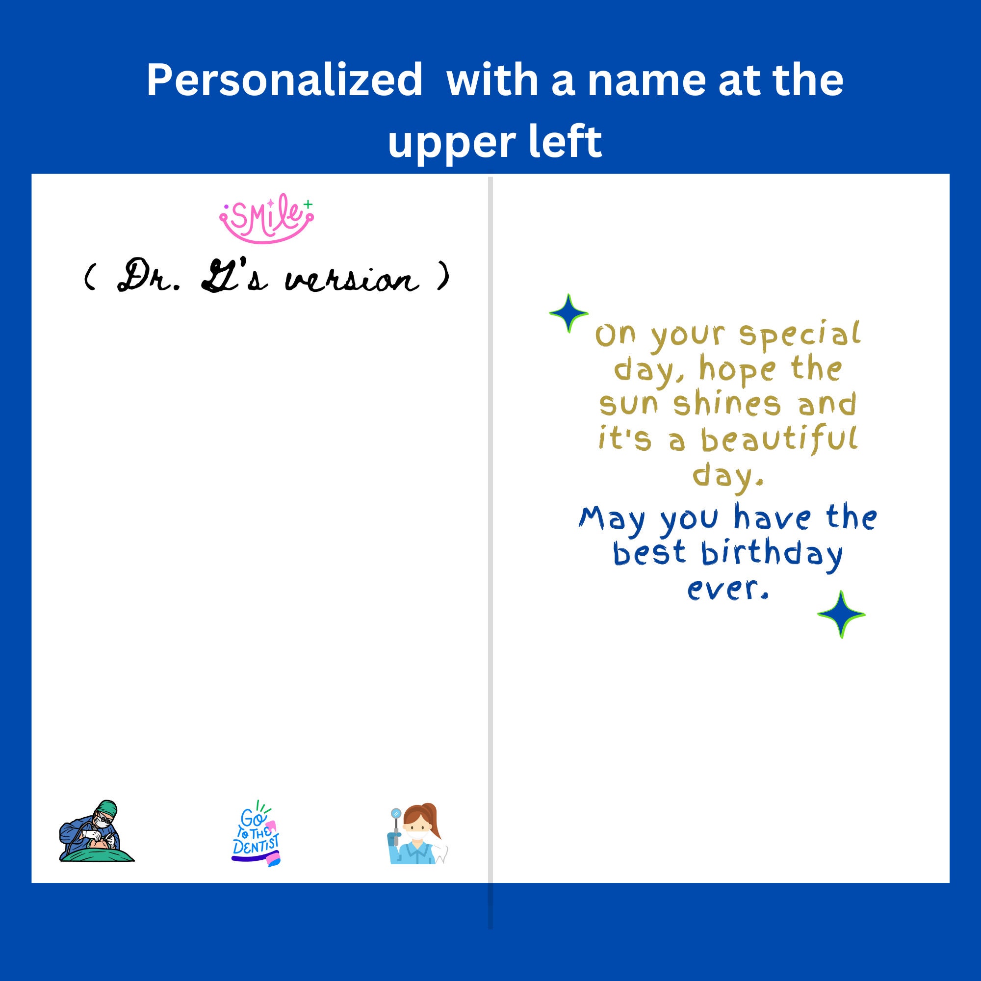 Dentist Birthday Cards Personalized Dentist Gifts for Dentist Funny ...