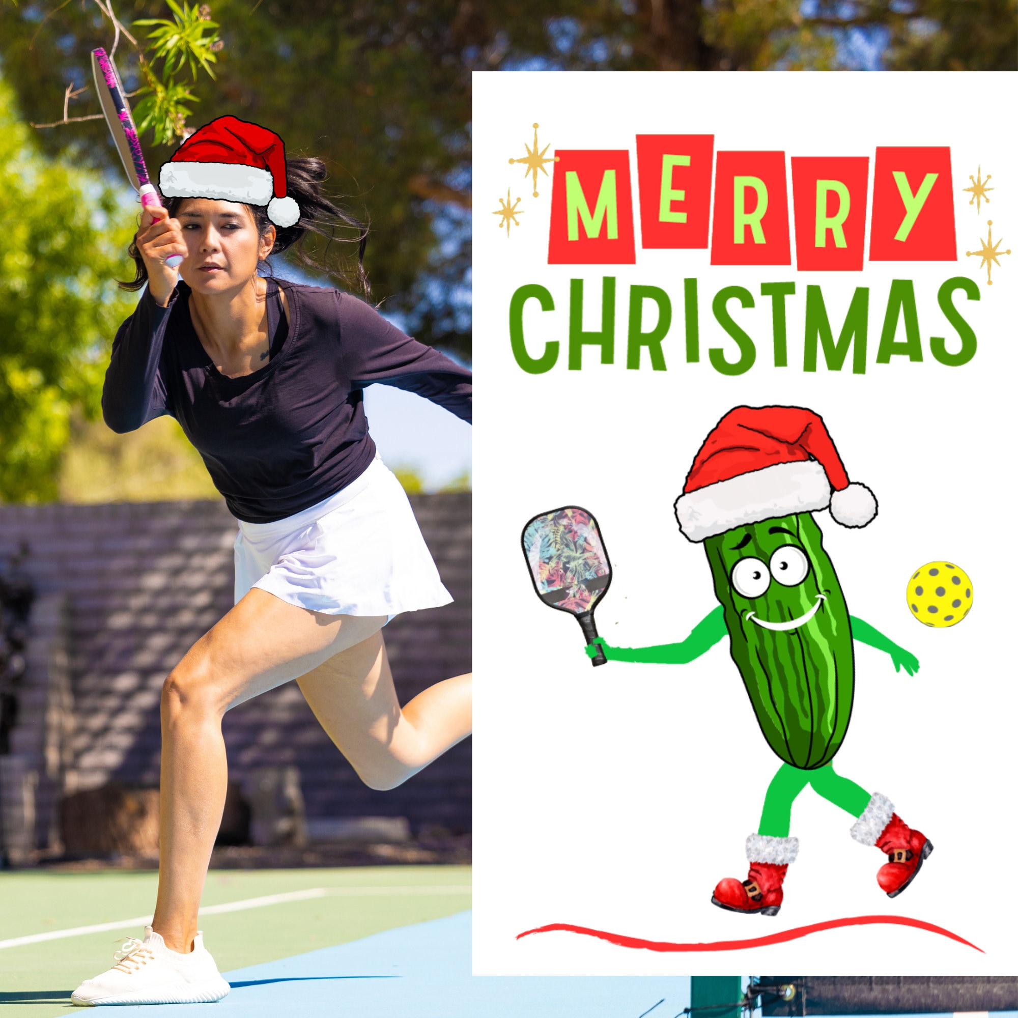 Tiny Pickleball Christmas Card Gift Tag Pickleball Gifts for Pickleball ...