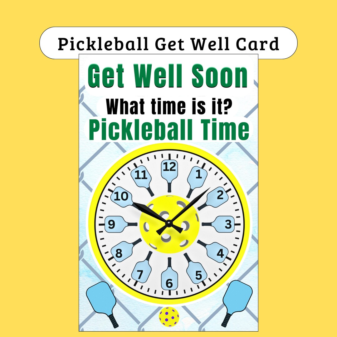 Pickleball Get Well Card Pickleball Gifts for Pickleball Gifts for Her ...