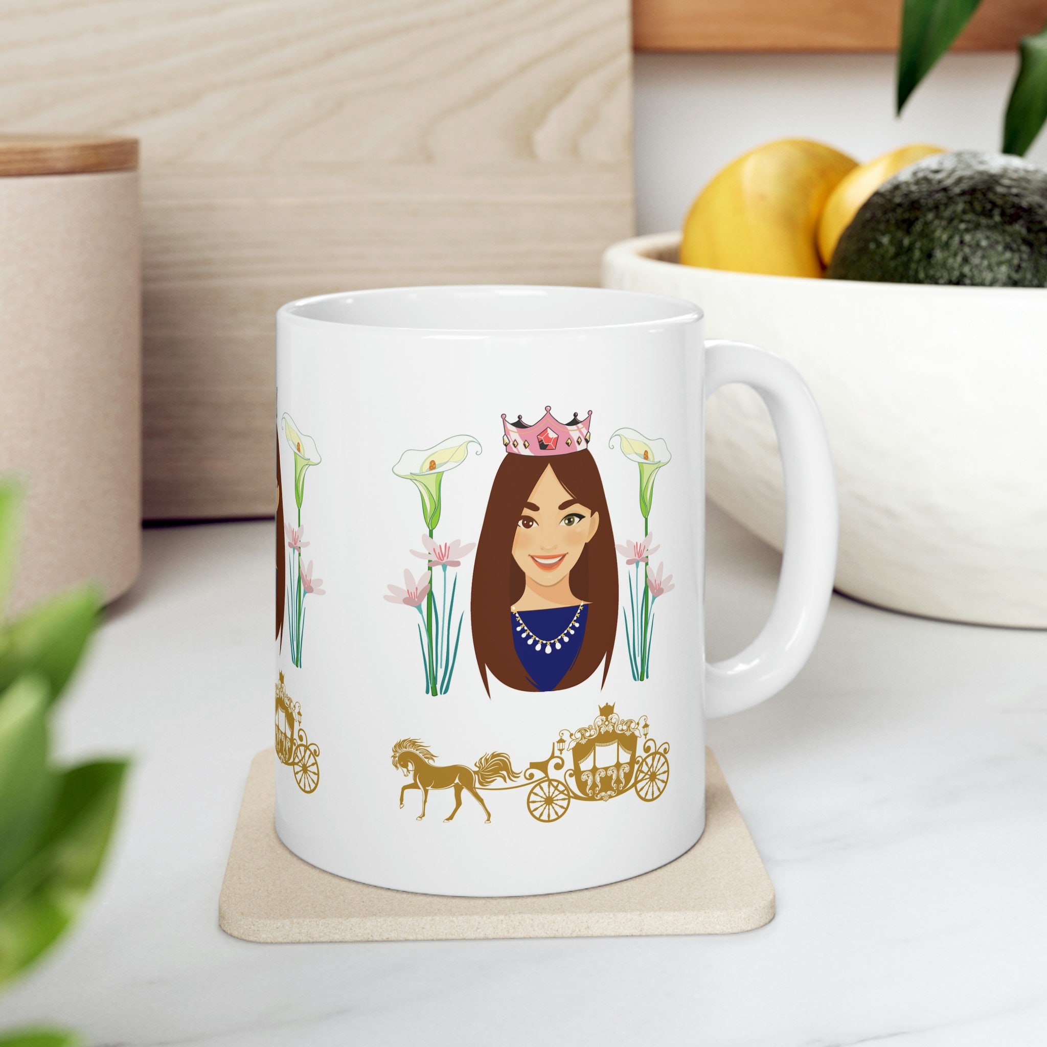 Princess Mug, Happy Smiling Princess, Princess Gift, Gift for Princess ...