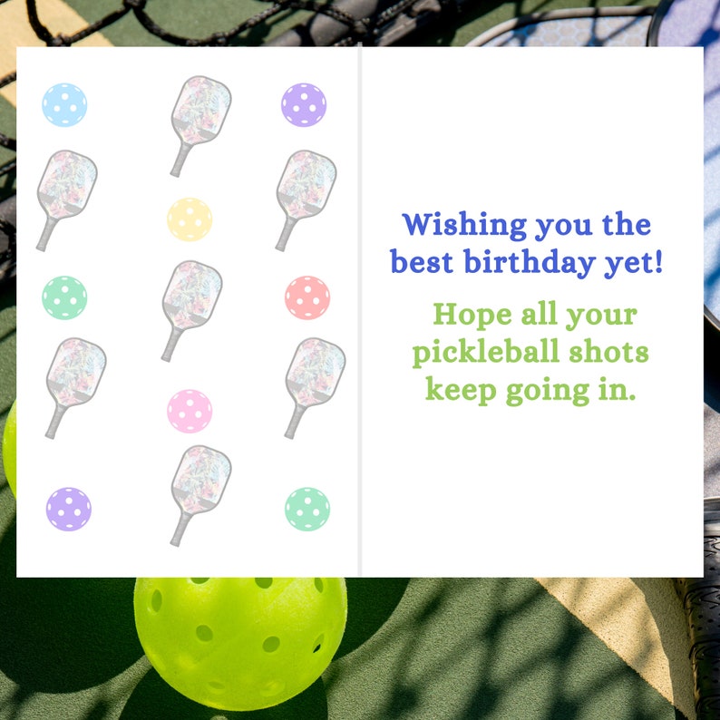 Pickleball Birthday Card Pickleball Gifts for Pickleball Gifts for Her ...