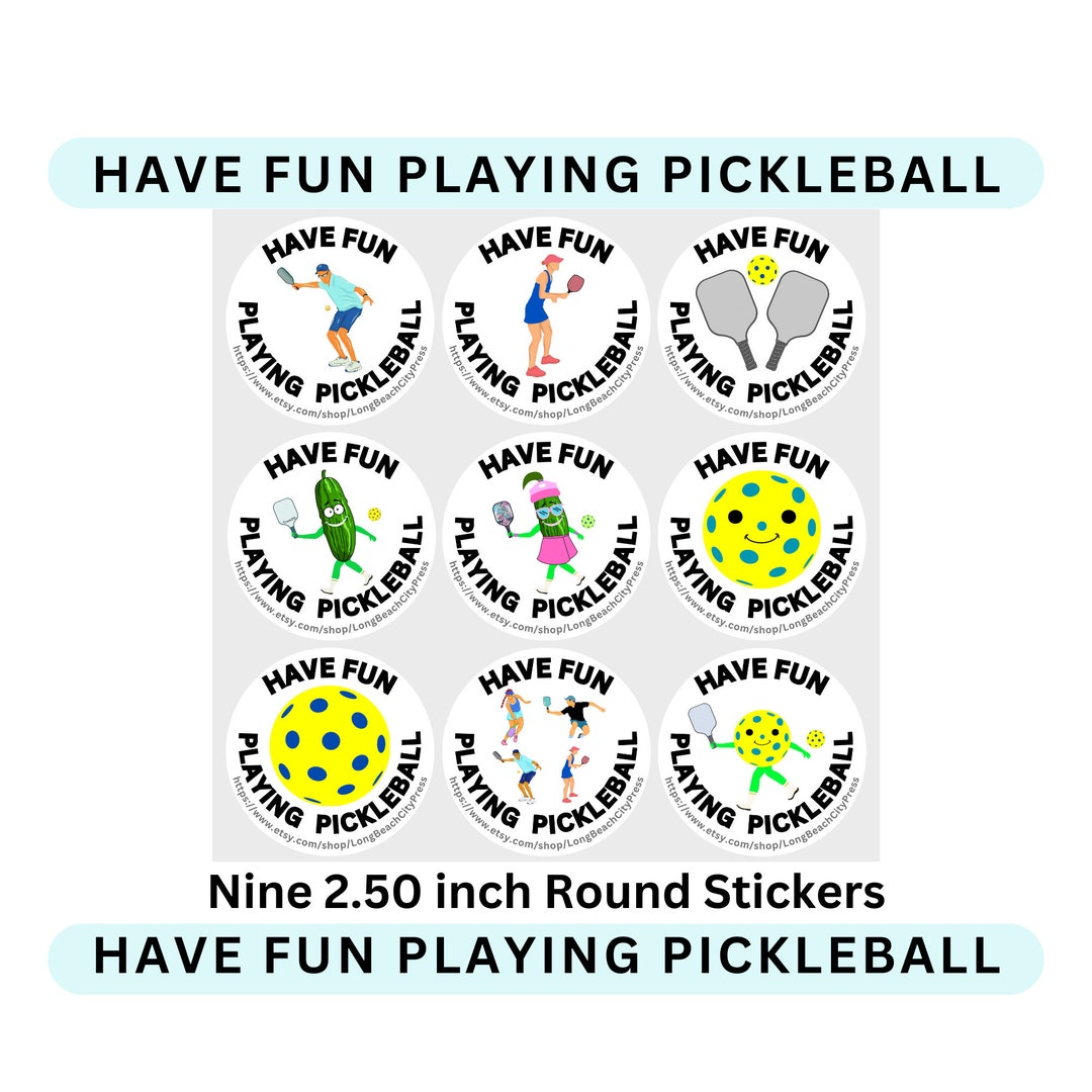 Pickleball Stickers Pickleball Laptop Phone Stickers Sticker Sheet for ...