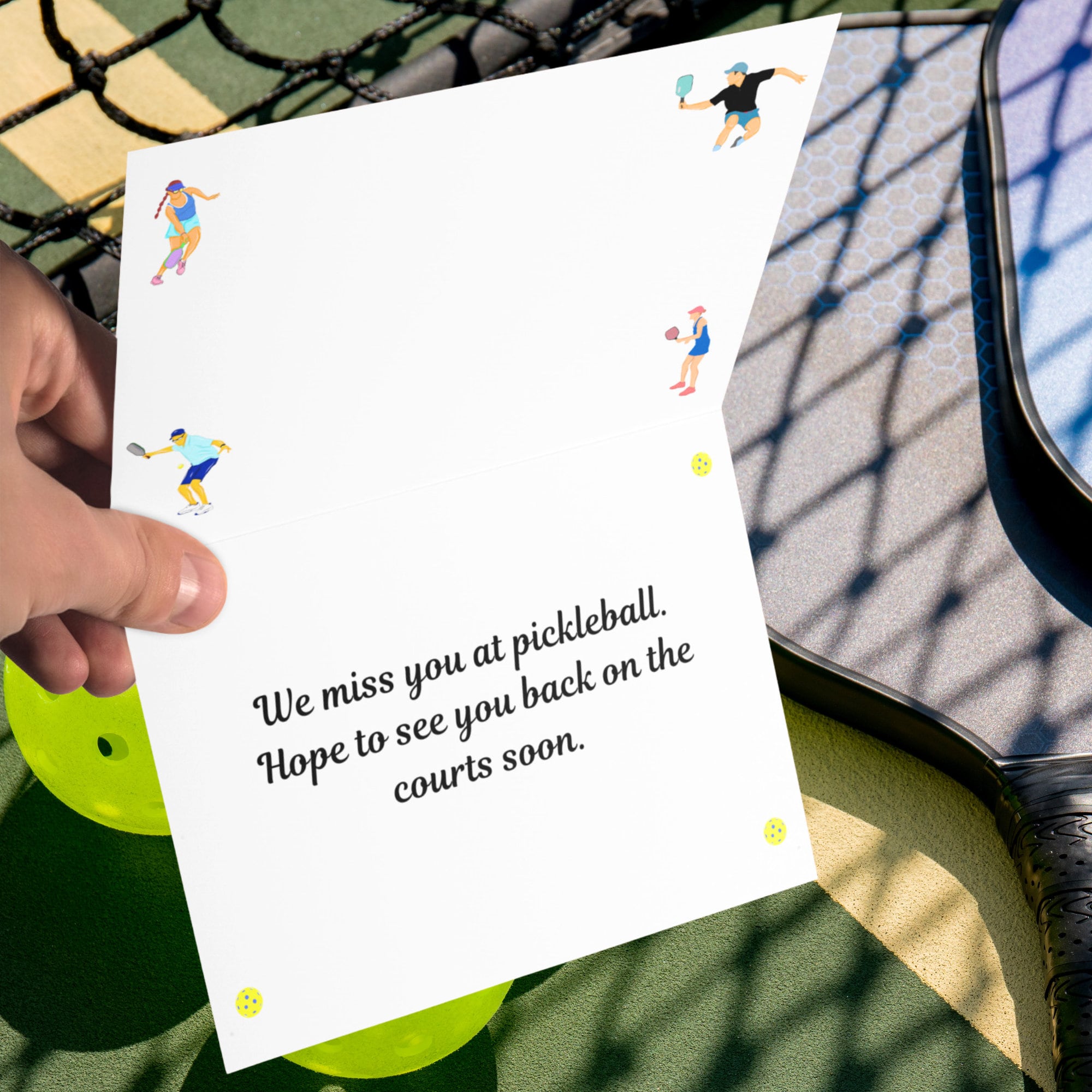 Pickleball Get Well Card Pickleball Gifts for Pickleball Get Well Soon ...