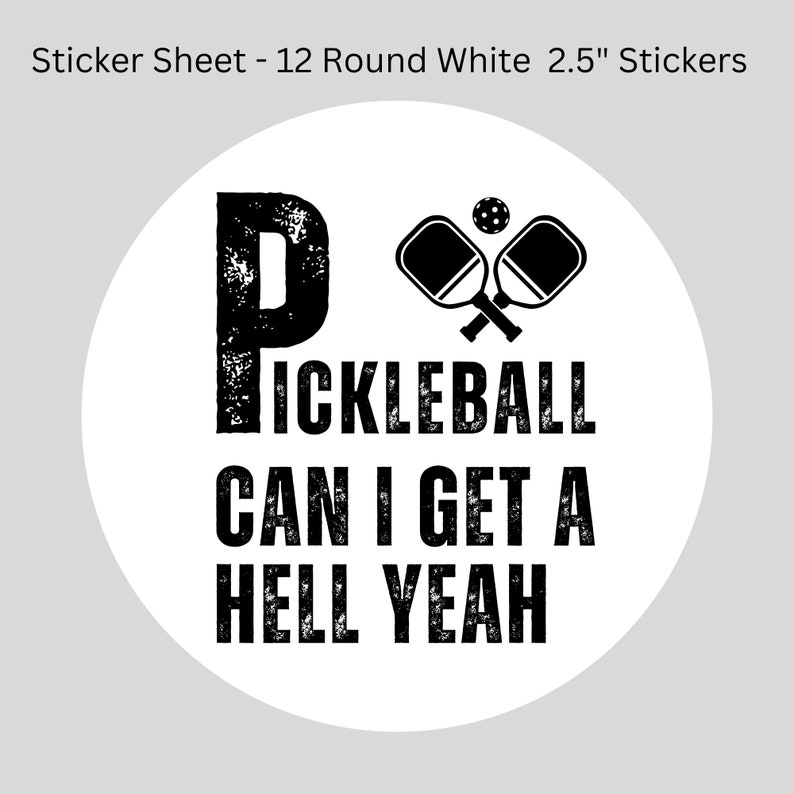 Pickleball Stickers Pickleball Laptop Stickers Indoor Only Round 2.5 ...