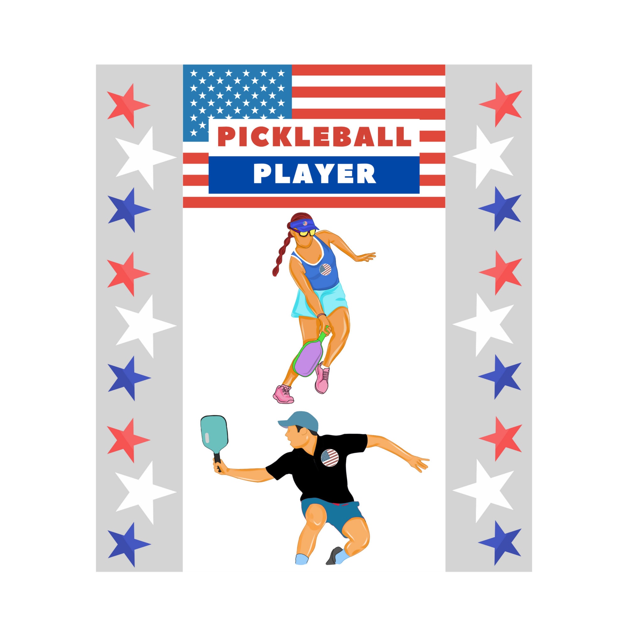 Pickleball Art Print US Pickleball Player Art Gift Gift for - Etsy
