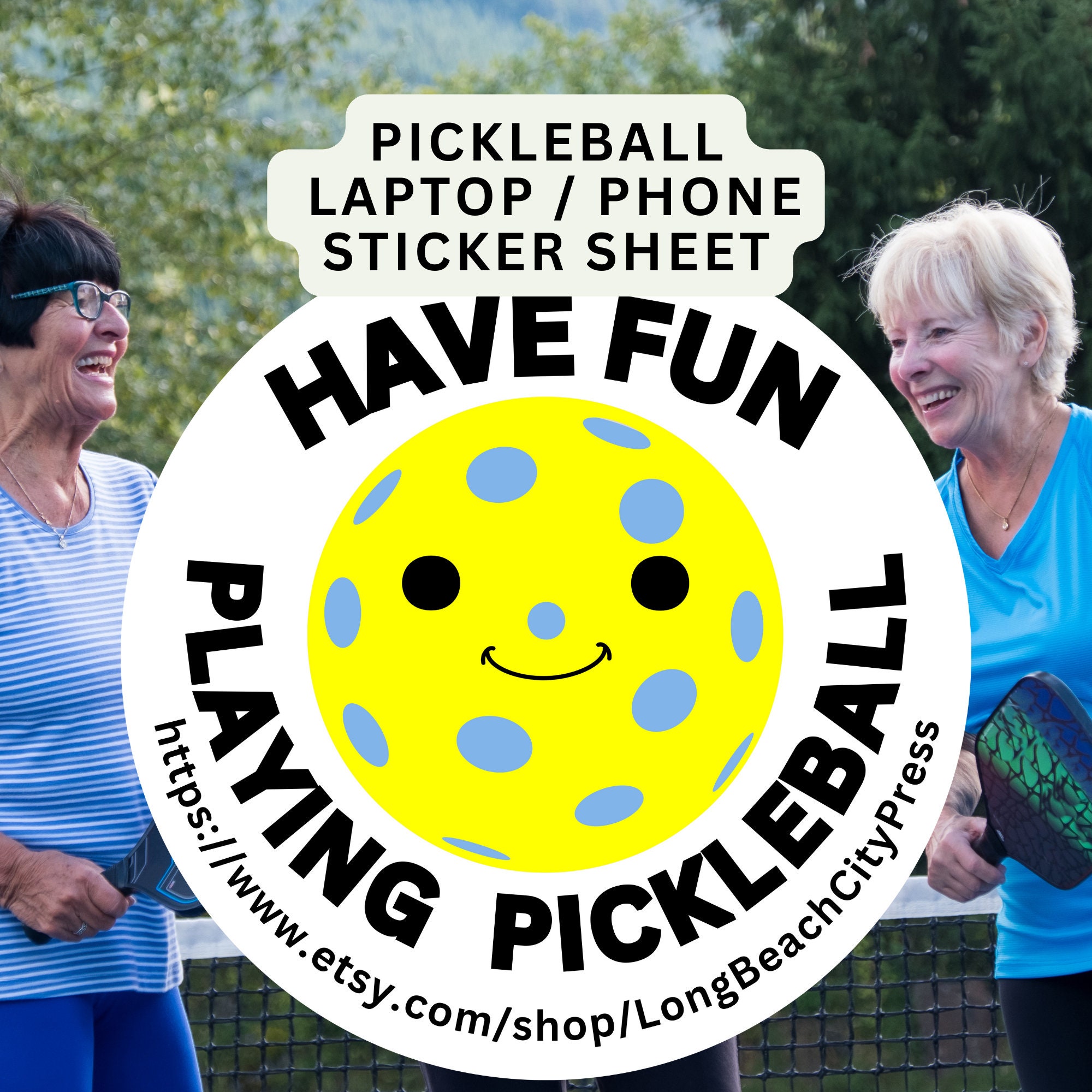 Pickleball Stickers Pickleball Laptop Phone Stickers Sticker Sheet for ...