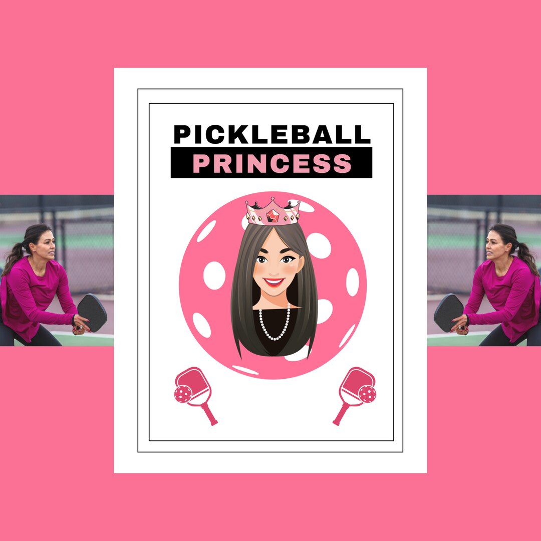 Princess Pickleball Art Gift, Pickleball Princess Art Gift, Gift for ...