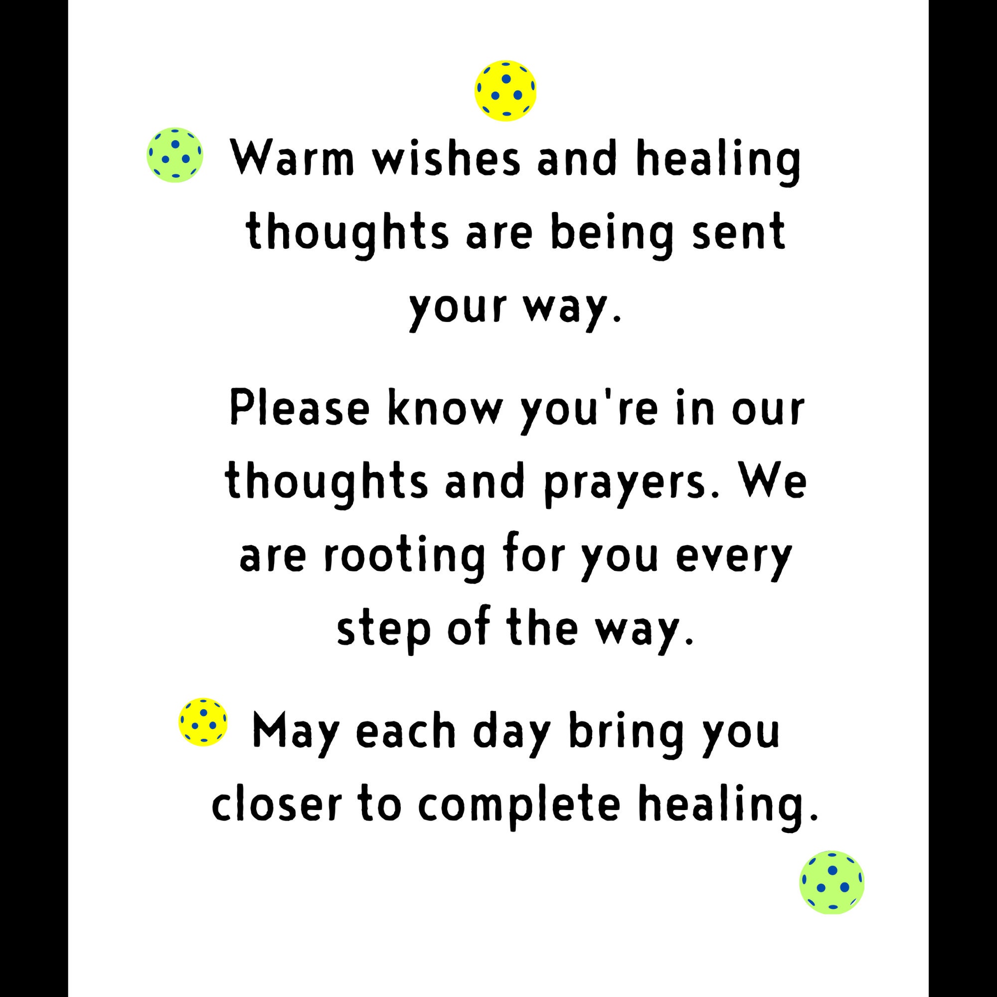 Pickleball Get Well Card Pickleball Gifts for Pickleball Gifts for Her ...