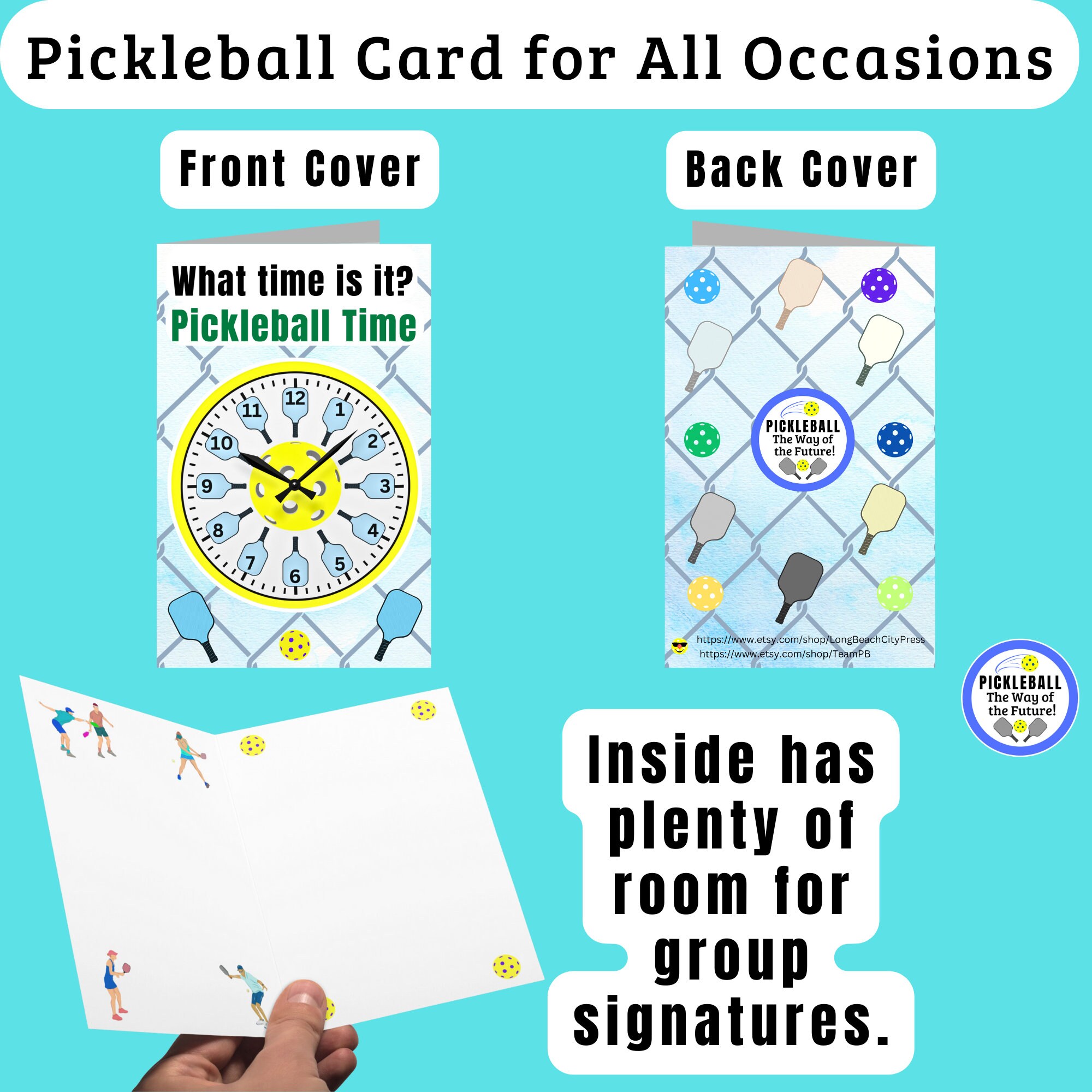 Pickleball Note Card for All Occasions Pickleball Gifts for Pickleball ...