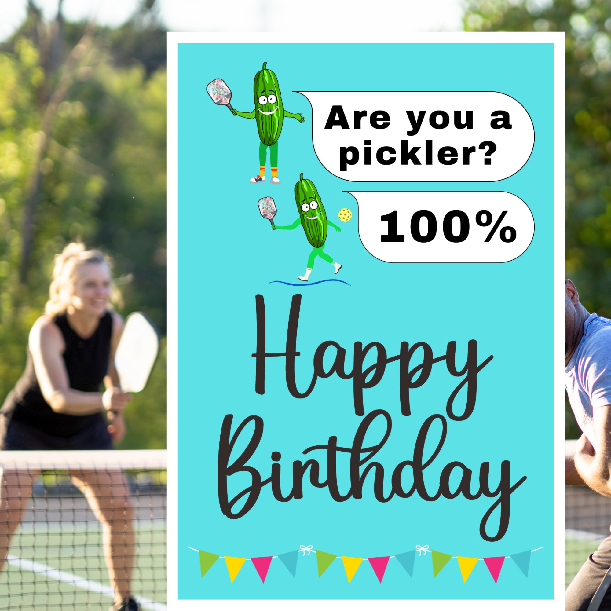 Pickleball Birthday Card for Pickleball Player Gifts for Her Cute ...