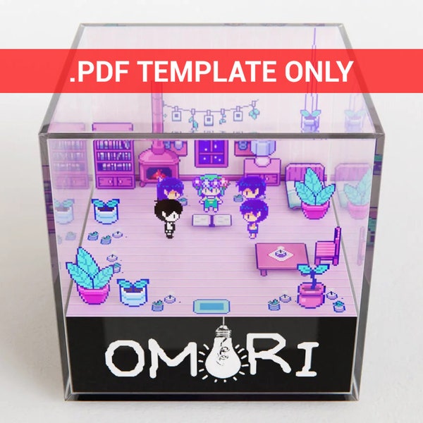 Omori Diorama Cube Template - Etsy