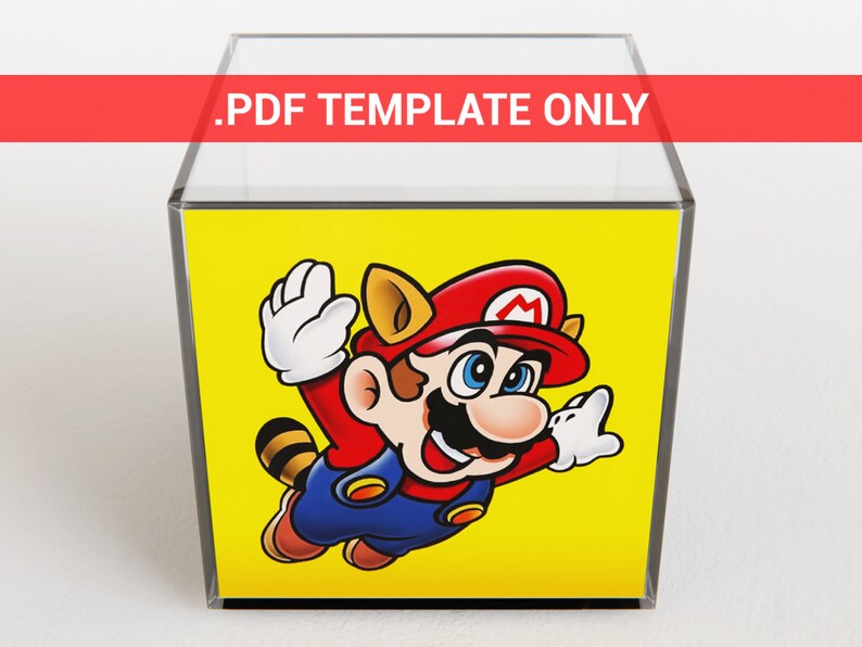 Diorama Cube PDF Template Super Mario Bros 3 world 1 NES - Etsy
