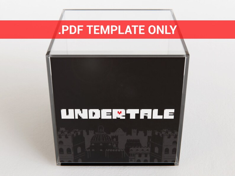 Plantilla PDF Diorama Cube Undertale A pesar de todo sigues - Etsy México
