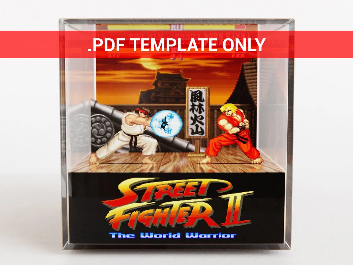 Diorama Cube PDF Template Street Fighter II the World Warrior suzaku ...
