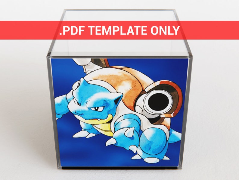 Diorama Cube PDF Template Pokémon Blue poké Mart Game Boy GBC - Etsy