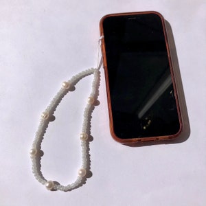 Precious Pearls Phone Charm White Freshwater Pearl Cell Phone Strap - Etsy