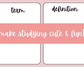 Flashcard Template - Excel - Etsy