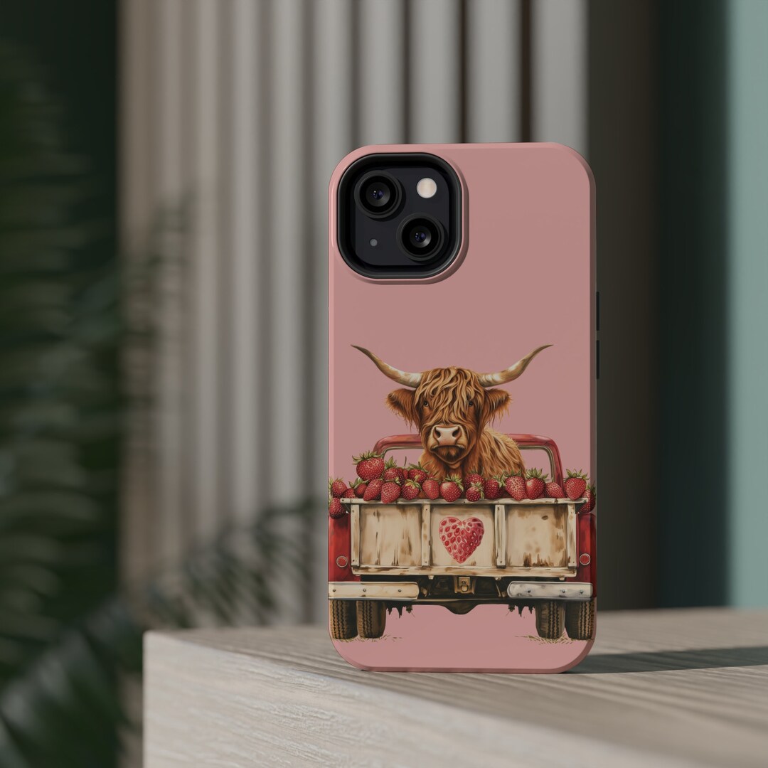 Highland Cow Phone Case Farm Animal Cover for iPhone 15 14 13 12 11 ...