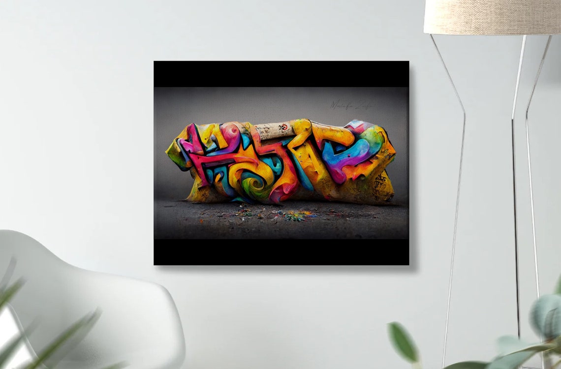 AI Graffiti Art Printable Positive Affirmation Wall Art - Etsy