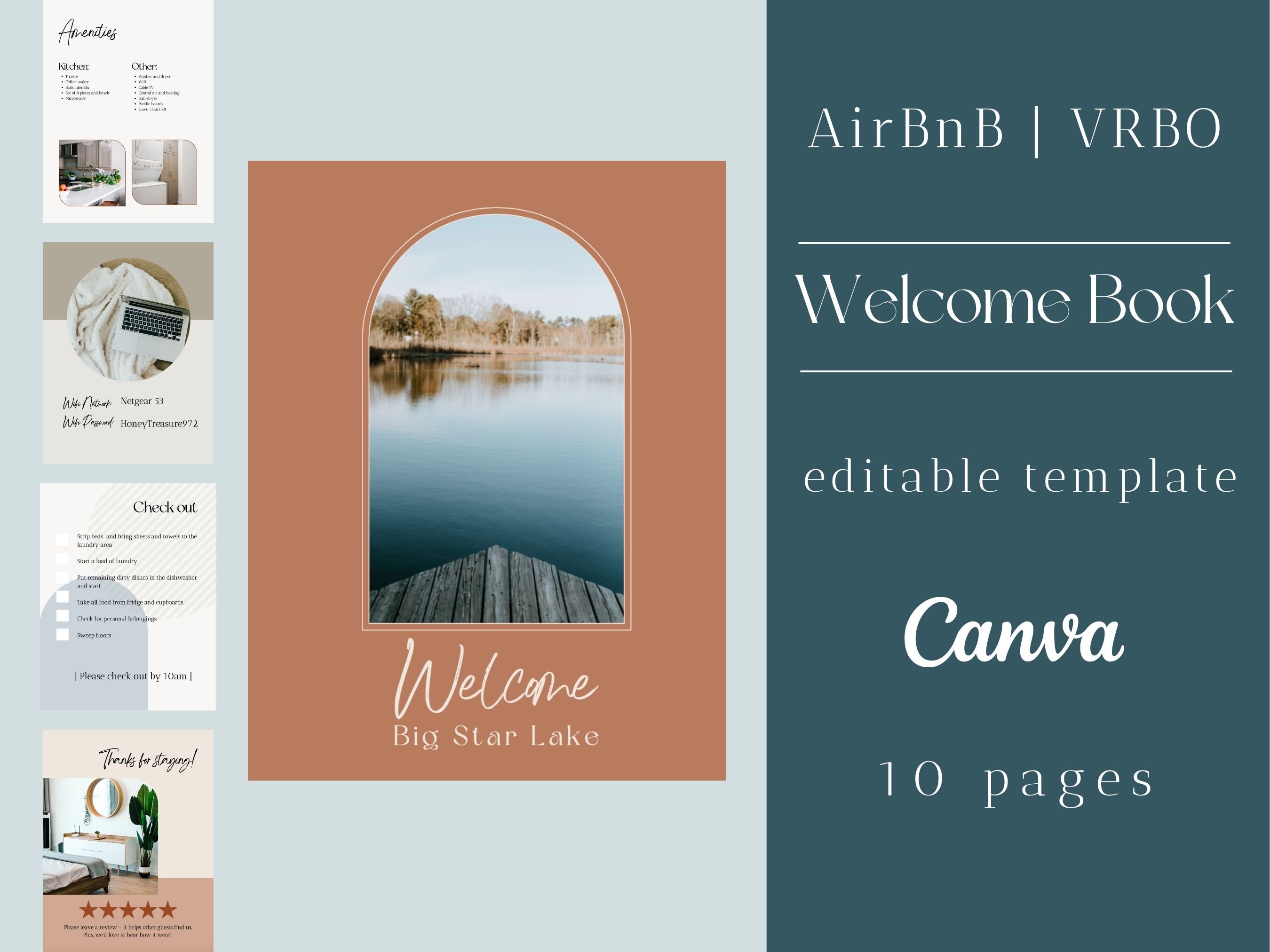 Airbnb Welcome Book VRBO Welcome Book Welcome Book Template Canva ...