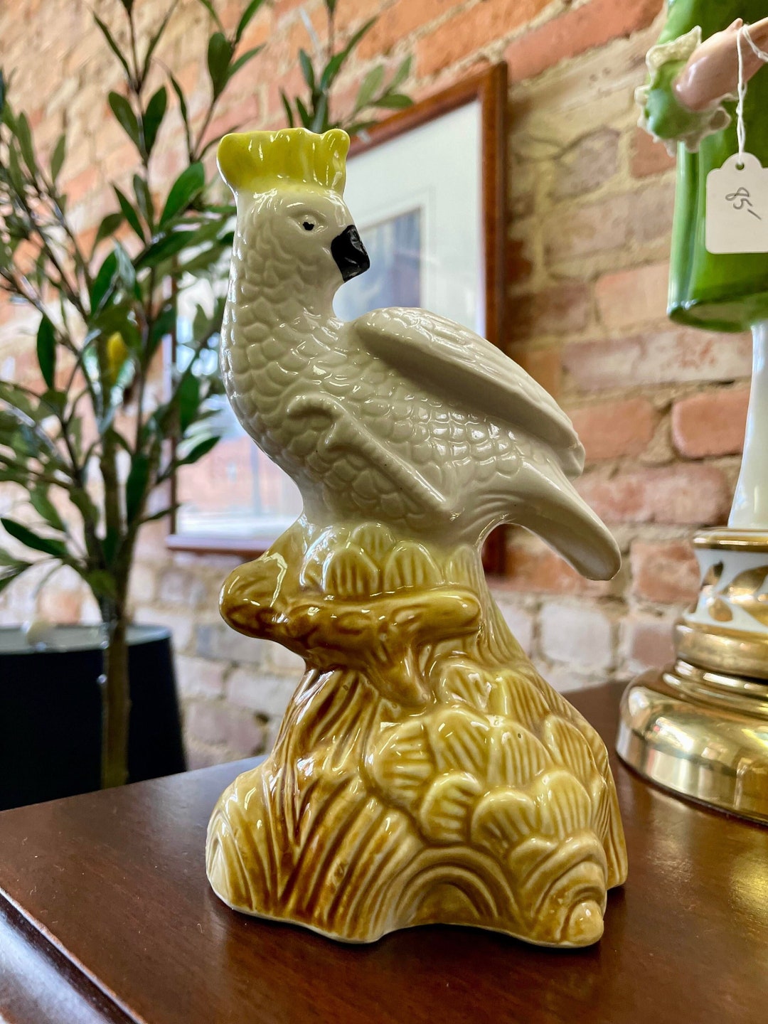 Vintage 1960s Ceramic Cockatoo Figurine - Etsy