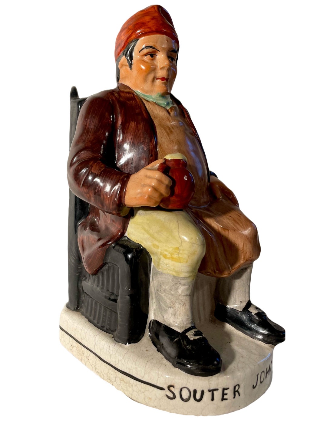 Antique Staffordshire Souter Johnny Toby Jug - Etsy
