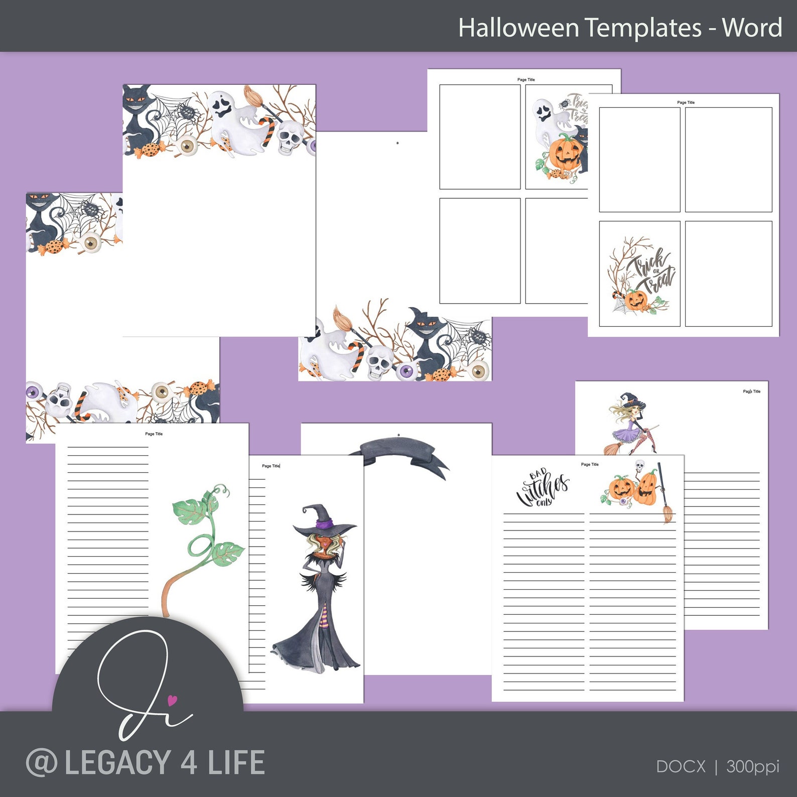 Halloween Themed Planner Template - Etsy